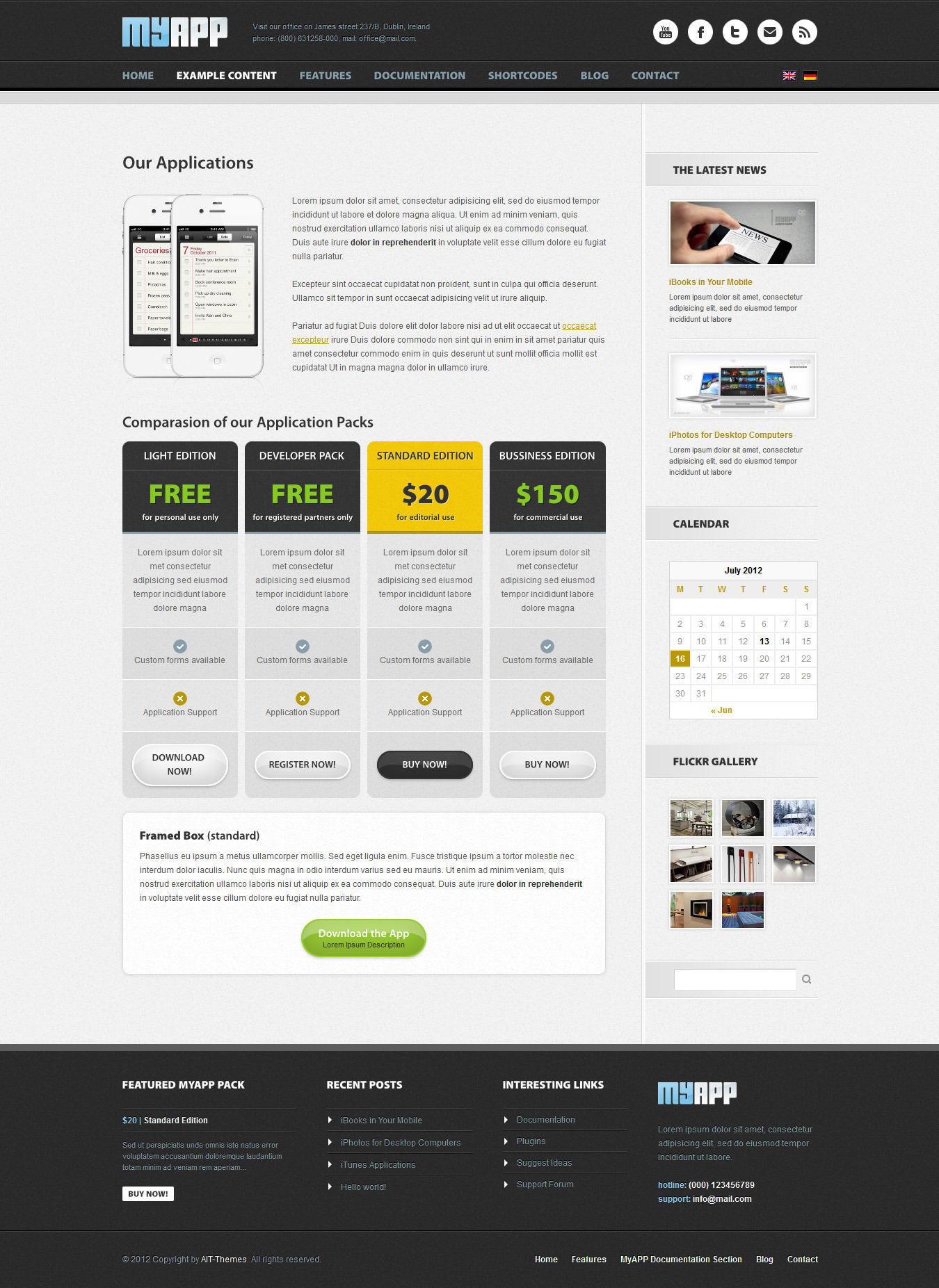 MyApp WordPress Theme | Theme for App Developers