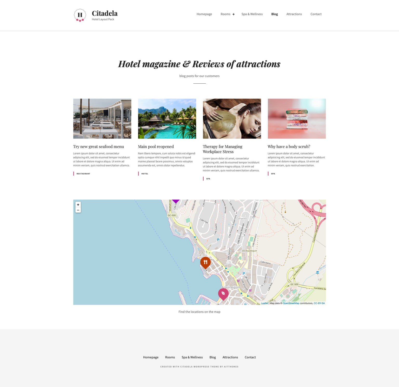 Blog Posts on the Map using CitadelaWP Listing Plugin • AitThemes