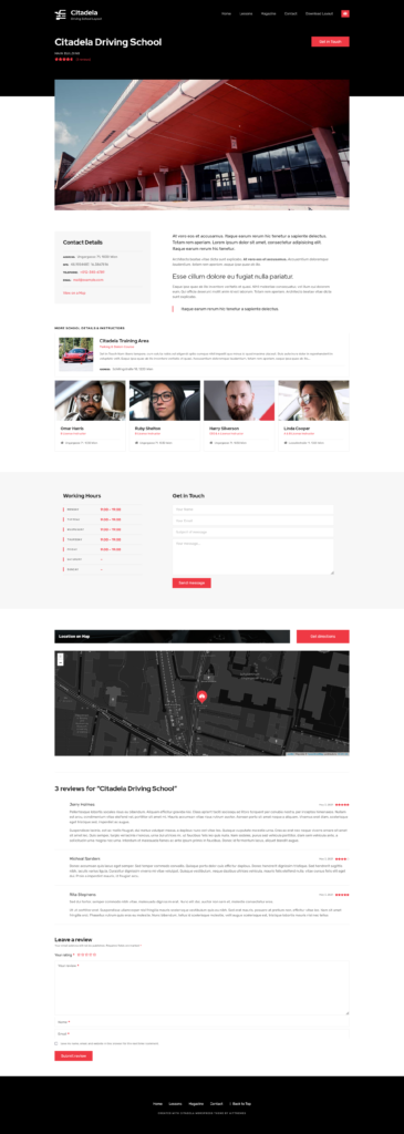 Get a FREE Driving School layout for Citadela - AitThemes
